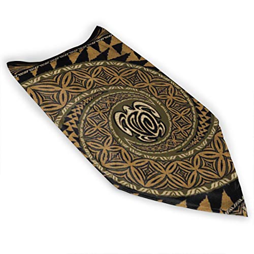 Hawaiian Tapa Honu Turtle Pattern Face Mask- Multifunctional Seamless Microfiber UV Protection Face Neck Shields Headwear for Men&Women Motorcycle Hiking Cycling Ski Snowboard