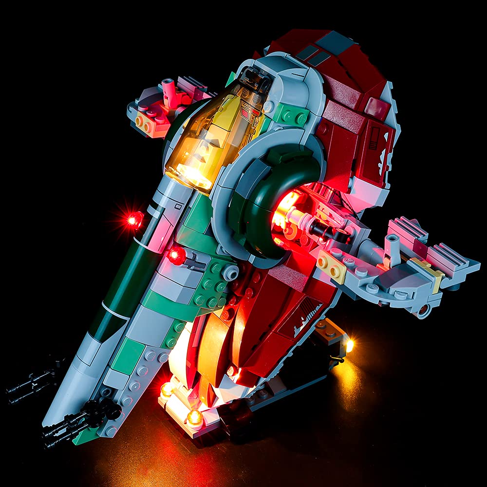 Lighting Kit for Boba Fett’s Starship, Decoration LED Lights for Lego 75312 Building Blocks Model (Not Include The Lego Set)