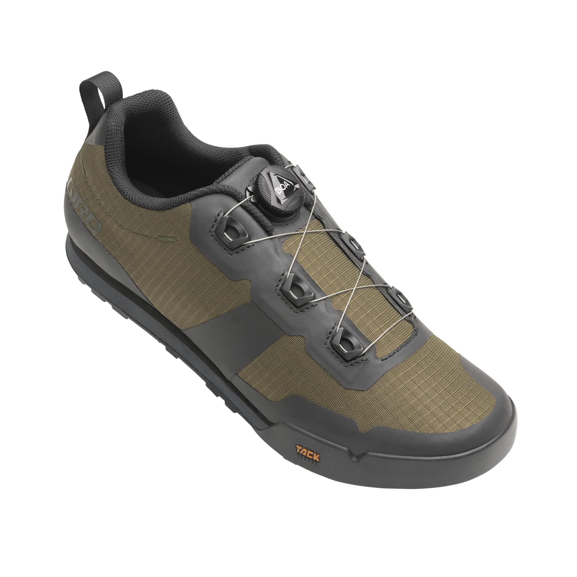 Giro Tracker Men BOA Flat Pedal Mountain Bike/e-Bike Shoes - Trail Green/Dark Shadow (2024), 40