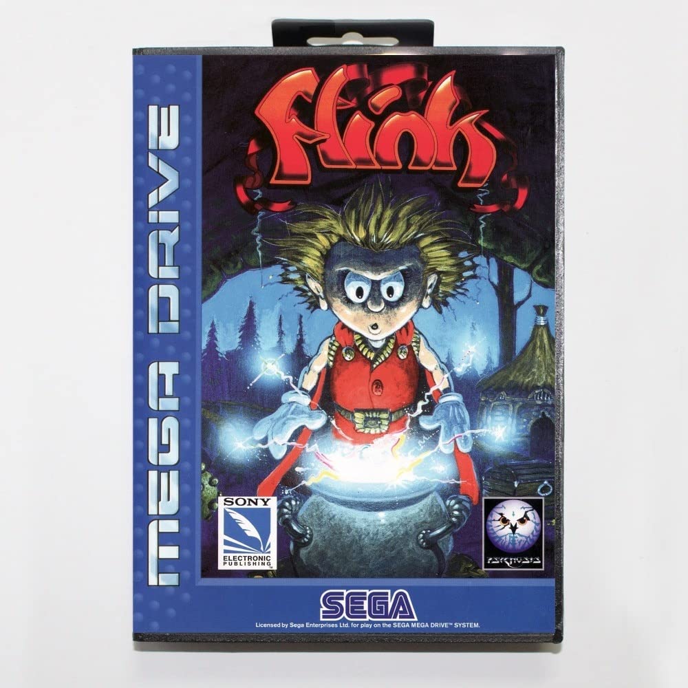 Misadventure Of Flink Game Cartridge 16 Bit MD Game Card With Retail Box For Sega Mega Drive For Genesis (Black)