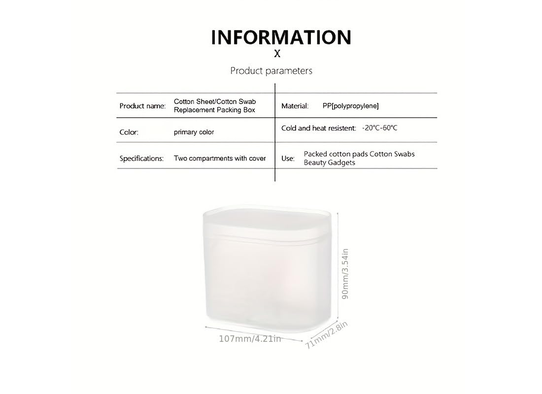 Sprigold home transparent cotton pads/swabs large capacity storage box with PP(polypropylene) material, easy to use and take,beautiful design, muti-purpose, moisture-proof and dust-proof (Home)