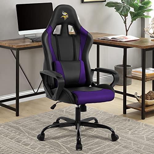 Gaming Chair Office Chair High Back Racing Computer Chair Task PU Desk Chair Ergonomic Swivel Rolling Chair with Lumbar Support for Home Office (Black, NYG)