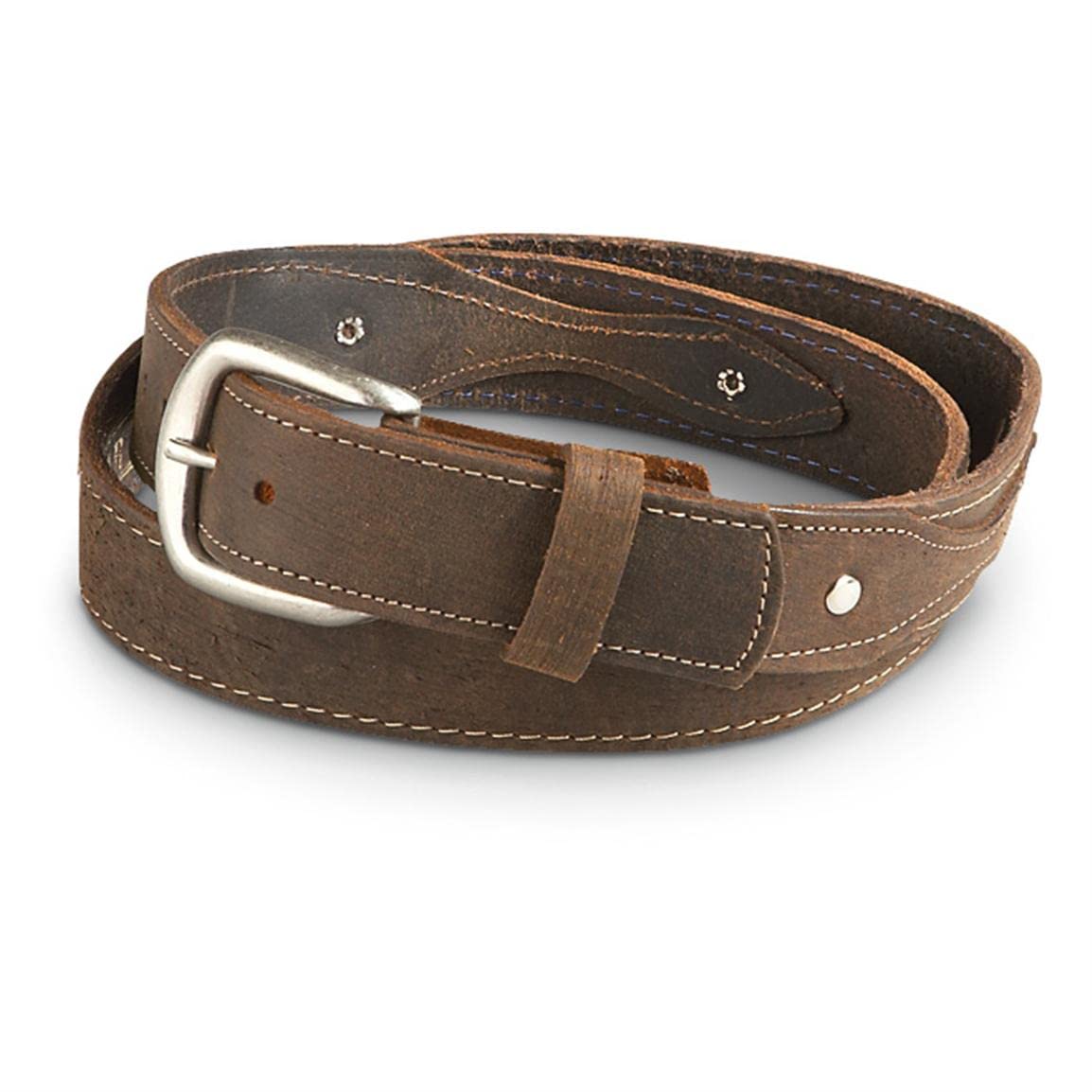 Guide Gear Men's Ranger 1.5" Leather Belt, Boot Tan, 34