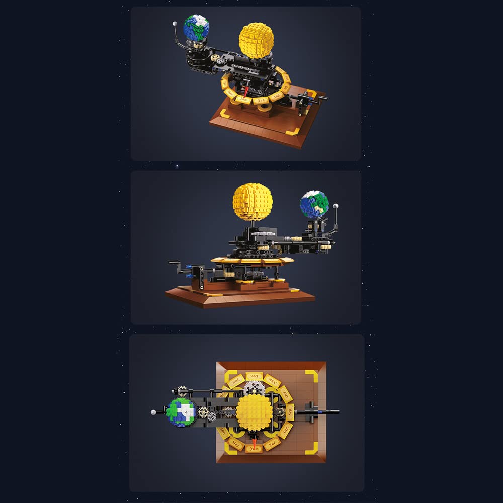 MISINI Solar Systm Building Kit,865/pcs MOC CADA Master C71004W Bricks for Kids and Adults,Contains Moon Earth and Sun Orrery Model(Designer: JK Brickwords)