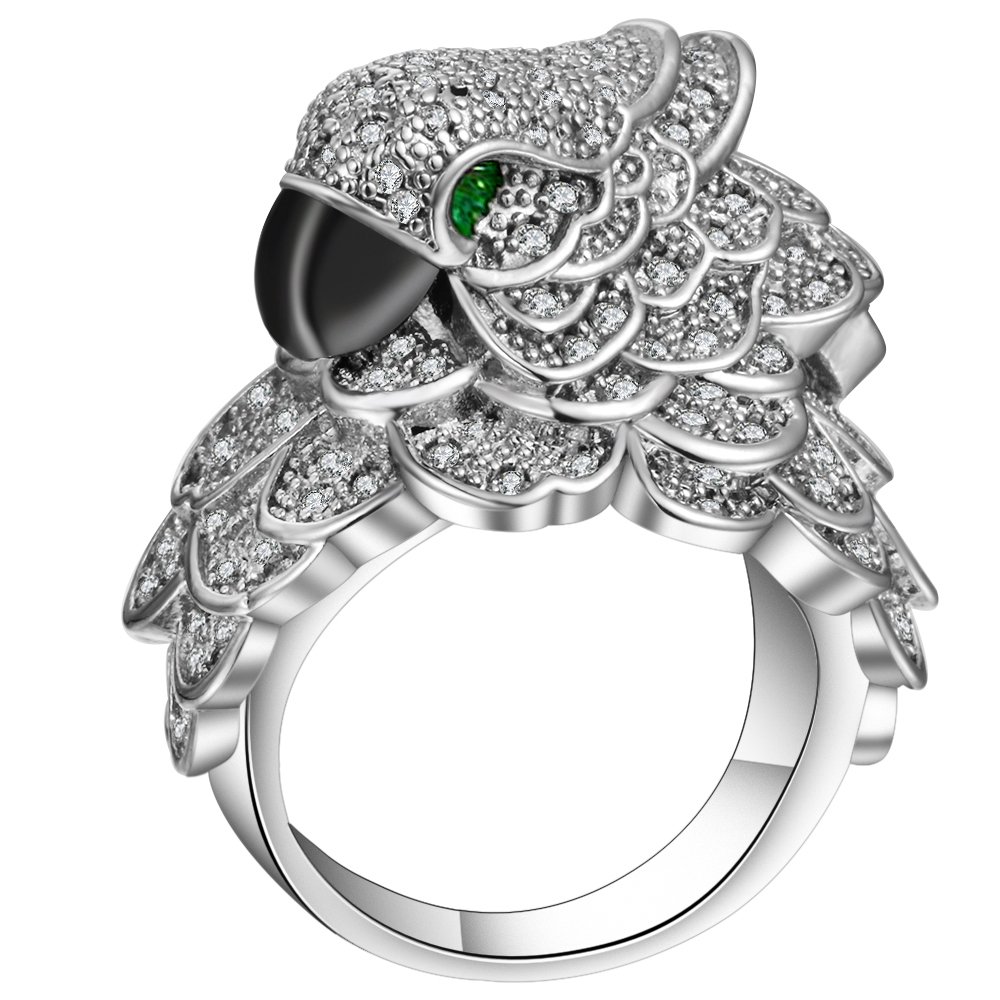 Ginger Lyne Collection Polly Cockatoo Bird Lover Ring Size 12
