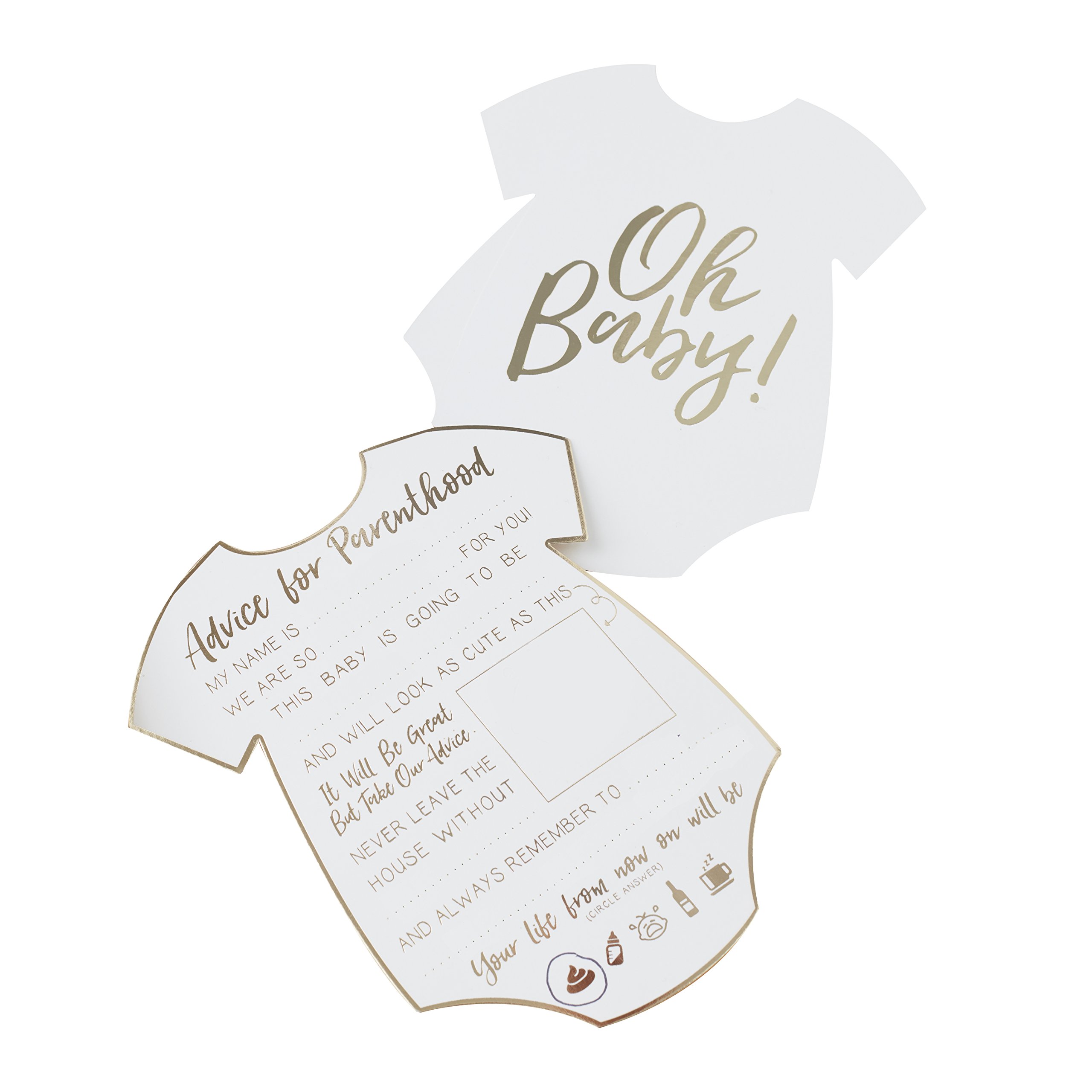 Ginger Ray Gold Foiled Baby Shower Advice for the Parents Cards 10 Pack