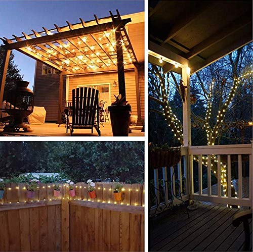 HGKFJH Solar Outdoor Indoor 100LED Copper Wire String Outdoor Home Waterproof lamp String with Landscape Garden Lighting