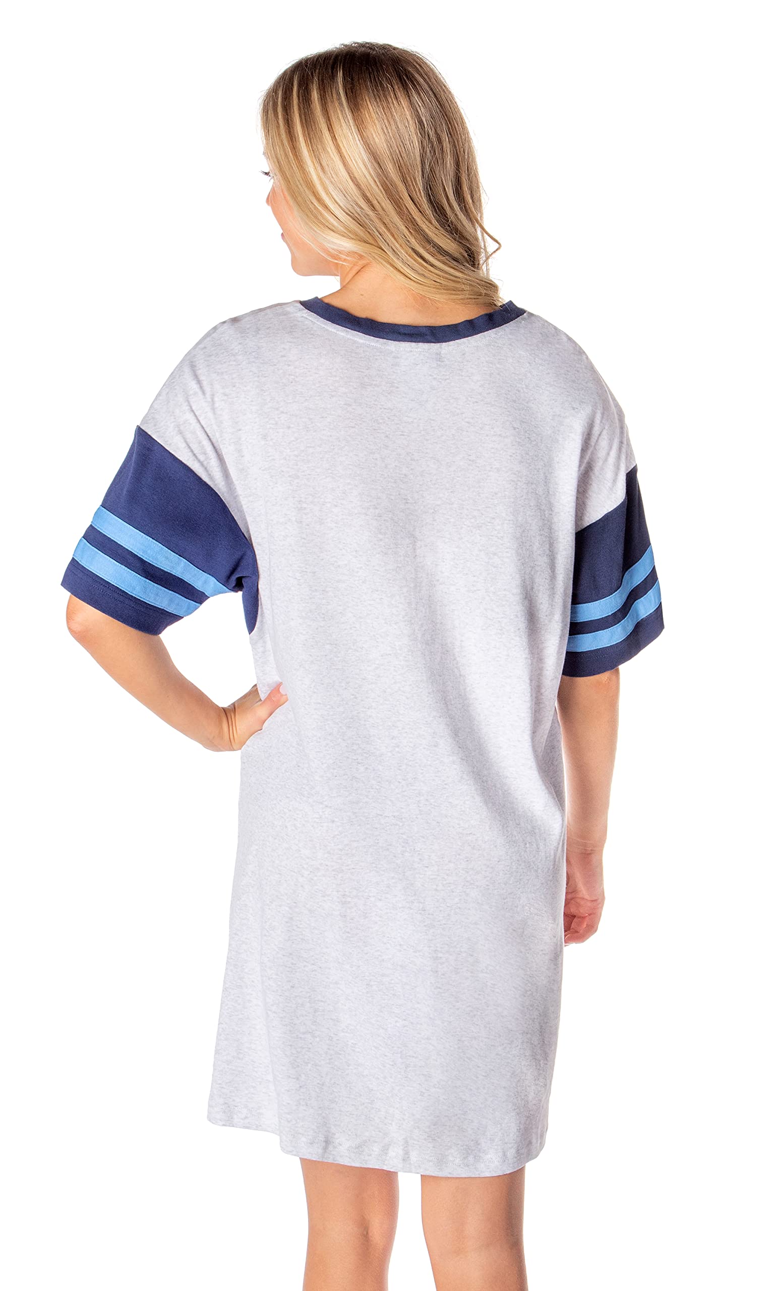 Harry Potter Hogwarts Houses Varsity Quidditch Oversized Tee Night Shirt Nightgown (Ravenclaw, S)