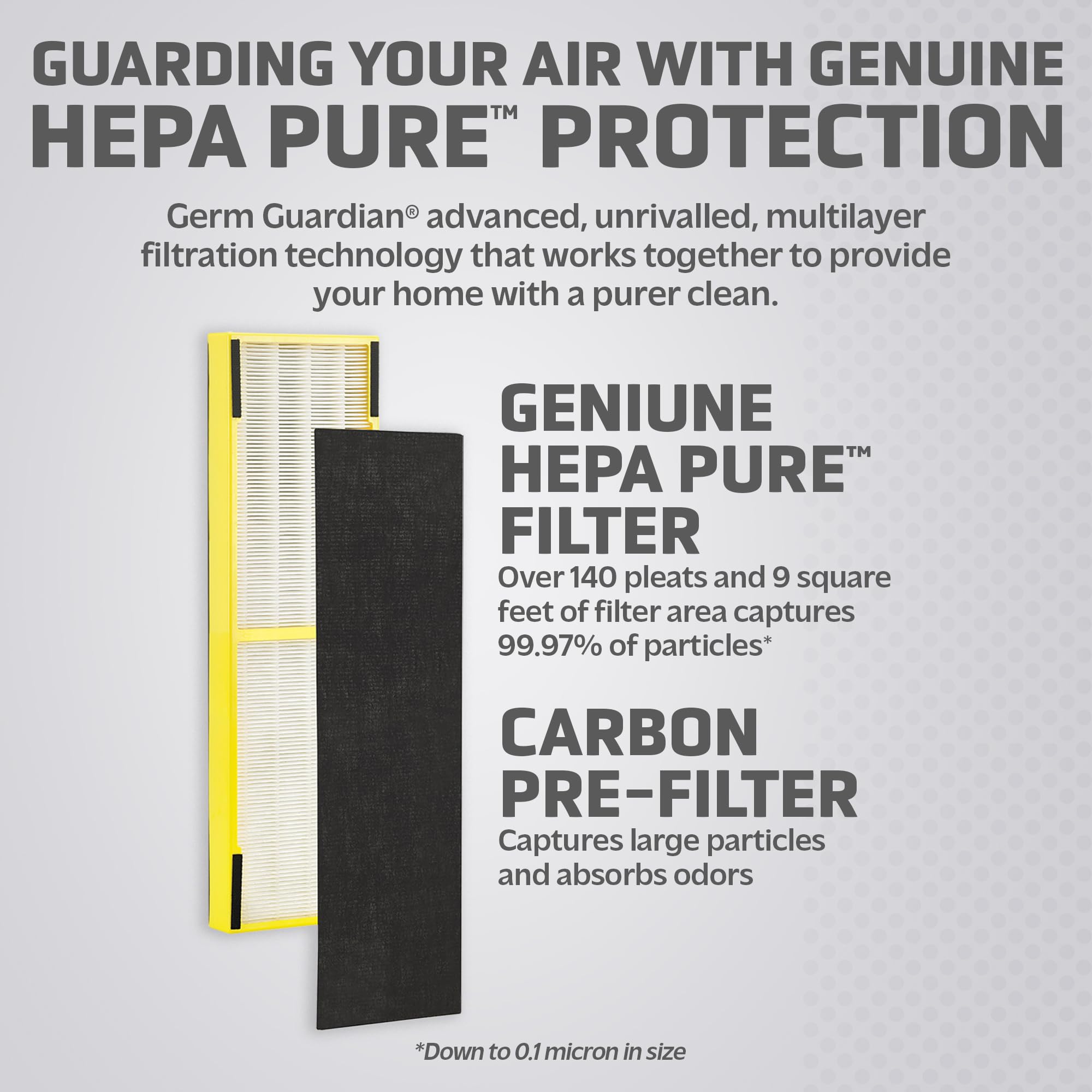 GermGuardian Air Purifier Filter FLT4825 Genuine HEPA Replacement Filter B & Guardian Technologies GermGuardian Air Purifier Filter FLT4100 Genuine HEPA Replacement Filter E