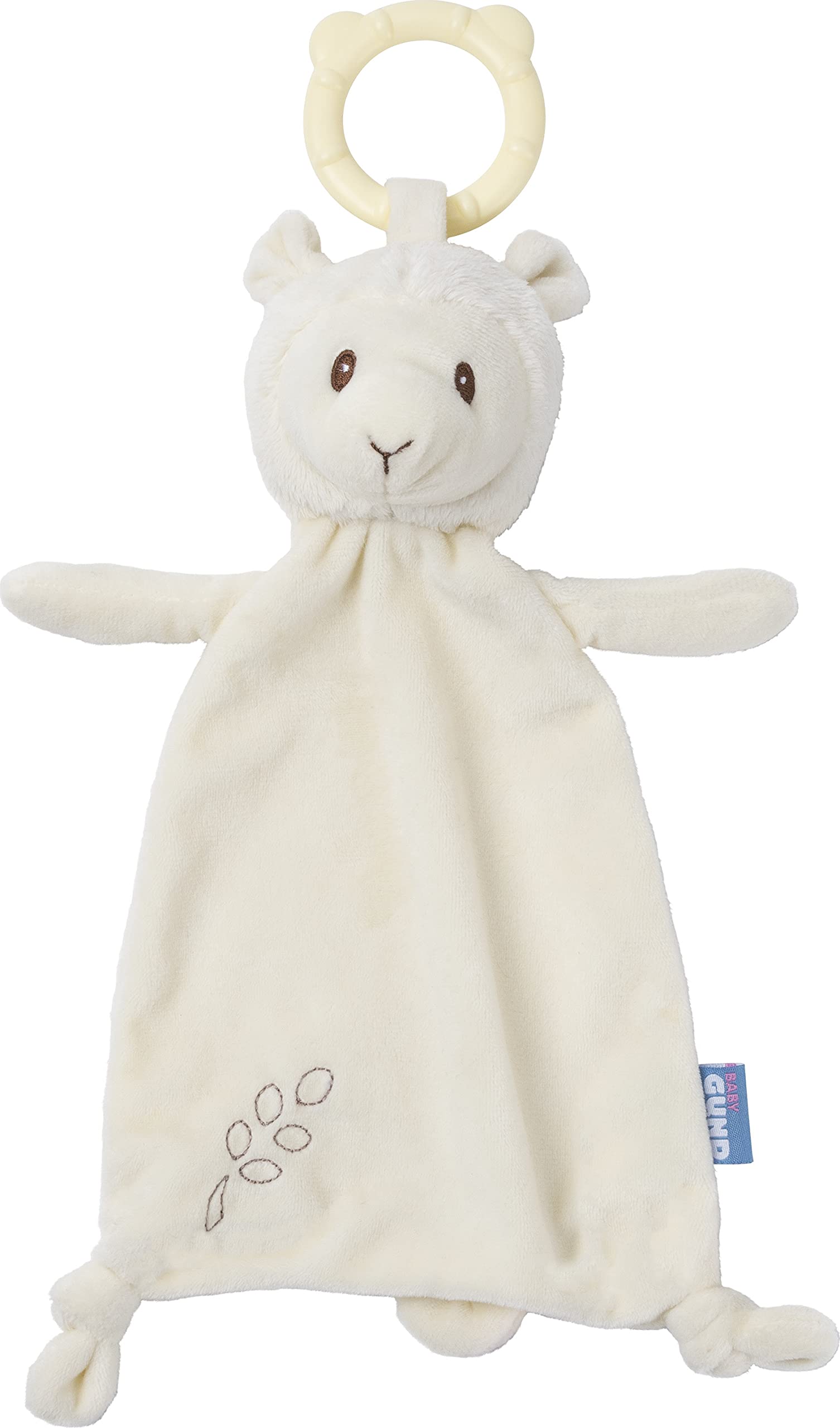 GUND Baby Baby Toothpick Liam Llama Teether Lovey Plush Security Blanket, Cream