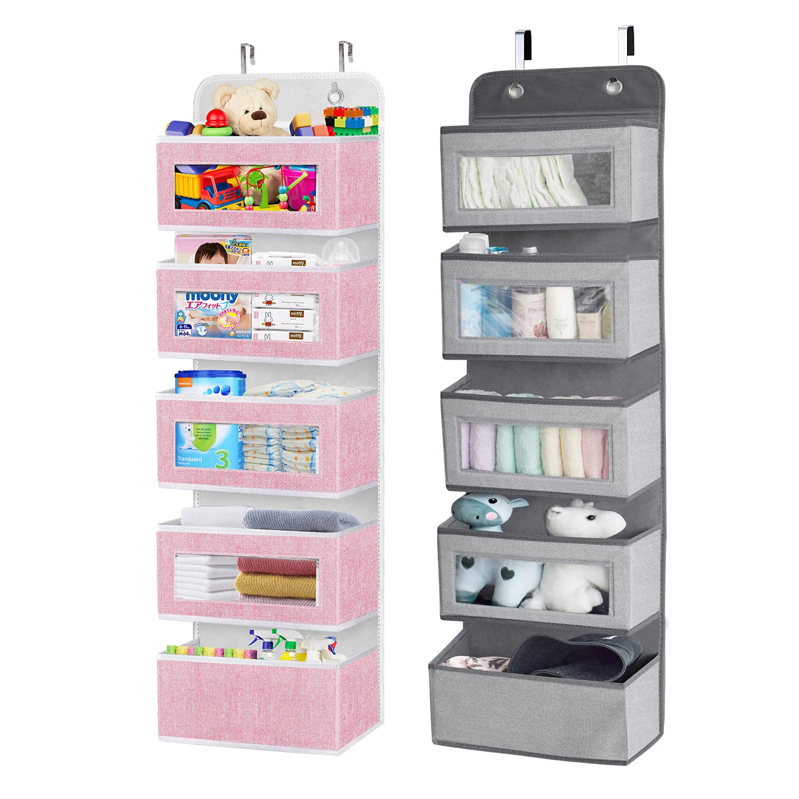 homyfort Over the Door Organizer, Hanging Baby Diaper Organizer for Nursery
