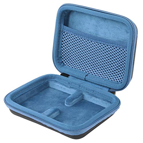 Hard Travel Case Replacement for Samsung T3 T5 Portable 250GB 500GB 1TB 2TB SSD USB 3.0 External Solid State Drives by co2CREA (Black Case + Inside Blue)