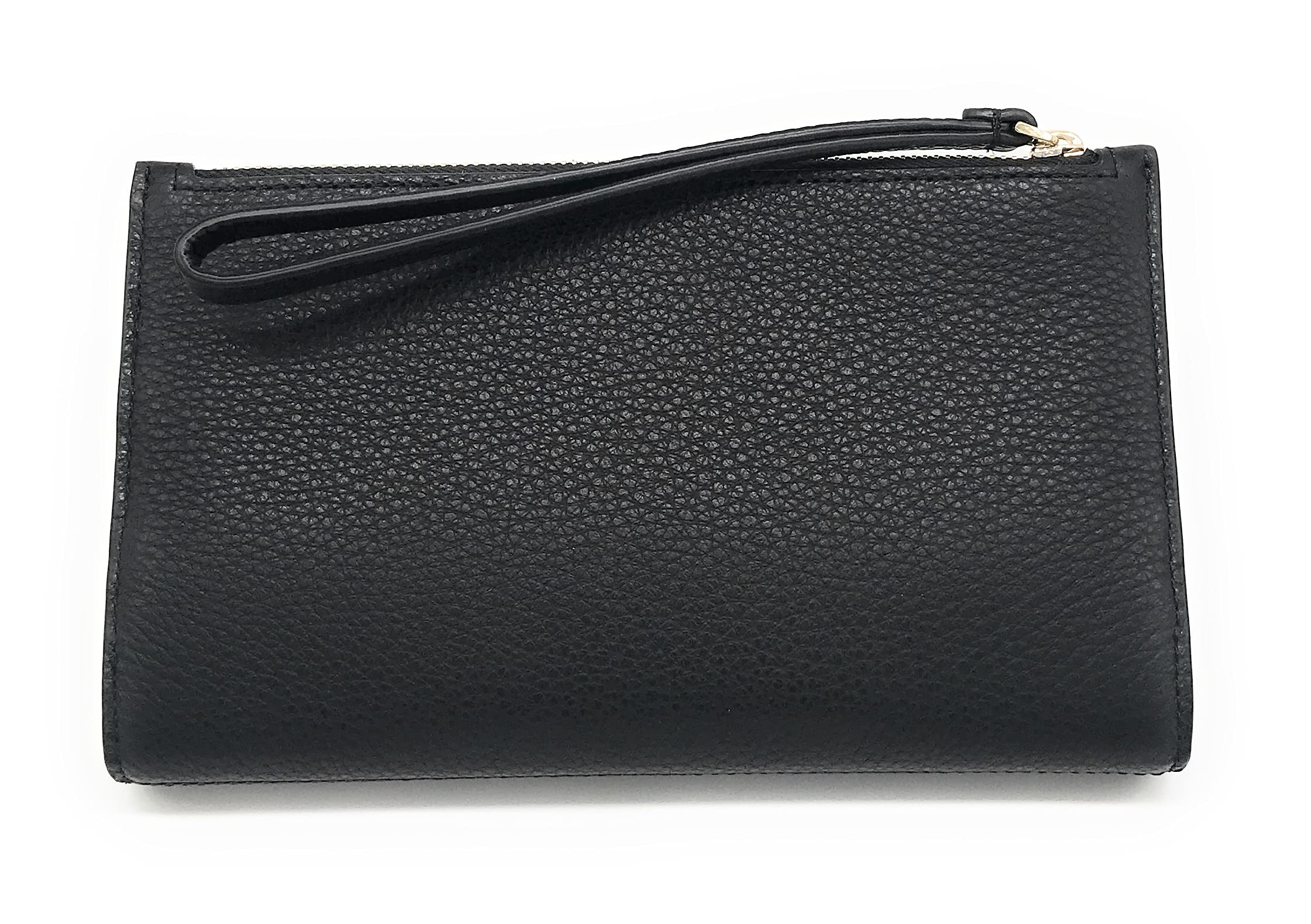 Kate Spade New York Leila Medium Pebbled Leather Phone Wristlet (Black)
