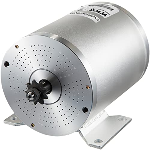 VEVOR Brushless Motor Kit, 2KW 48V 42A Brushless Motor Kit High Speed 4300RPM Electric Scooter Motor w/Mounting Bracket, Go Kart Motor for Bicycle Motorcycle, Speed Controller, Throttle, E-Bike