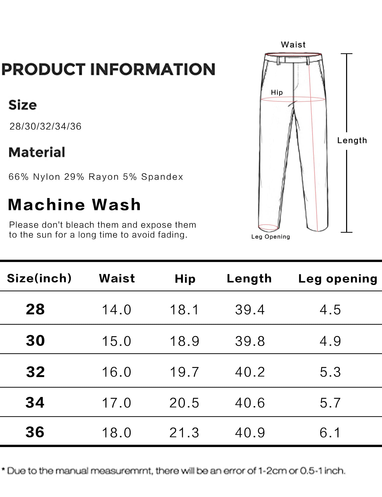 GINGTTO Mens Pleated Khakis Pants,Chinos Pants Men Slim Fit Stretch Dress Slacks for Men 36x30