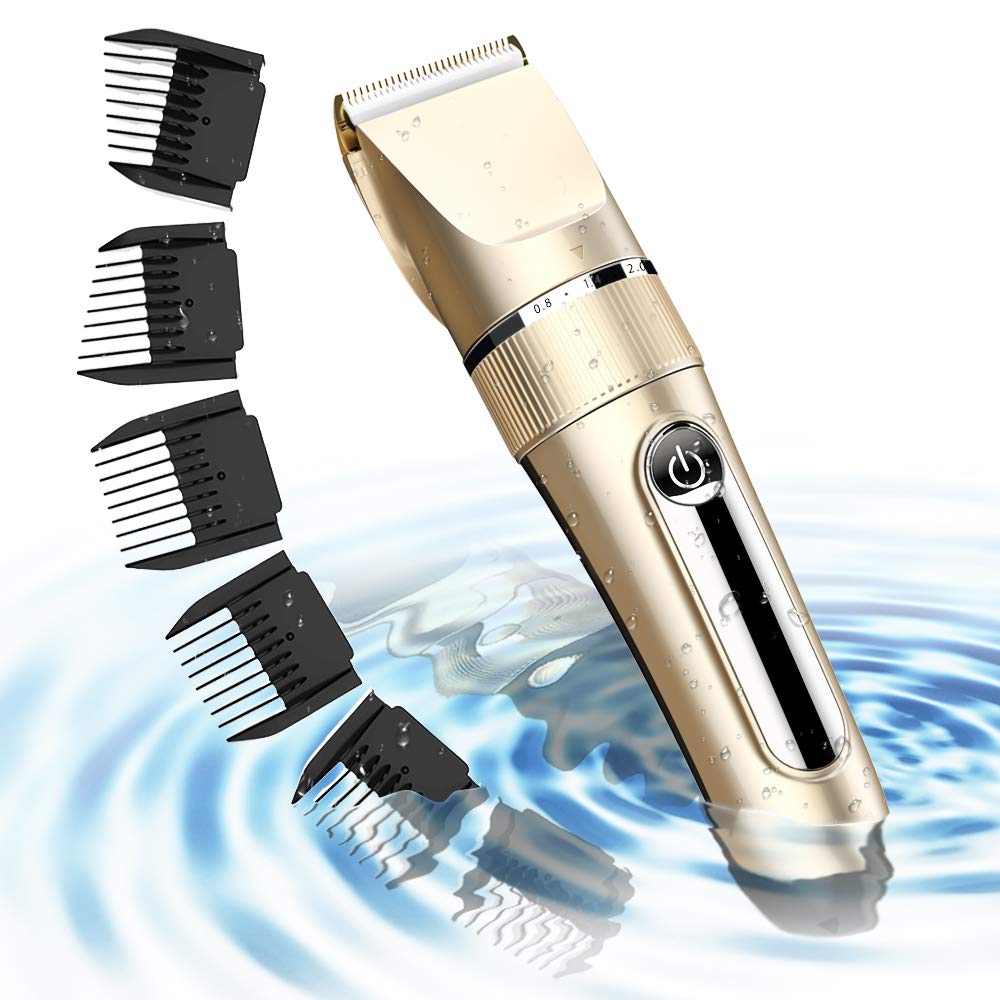 Hair Clippers for Men, DIOZO Professional Hair Trimmer Set Cordless Rechargeable Led Display Five Speed Adjustment Electric Hair Clippers with 6 Guide Combs