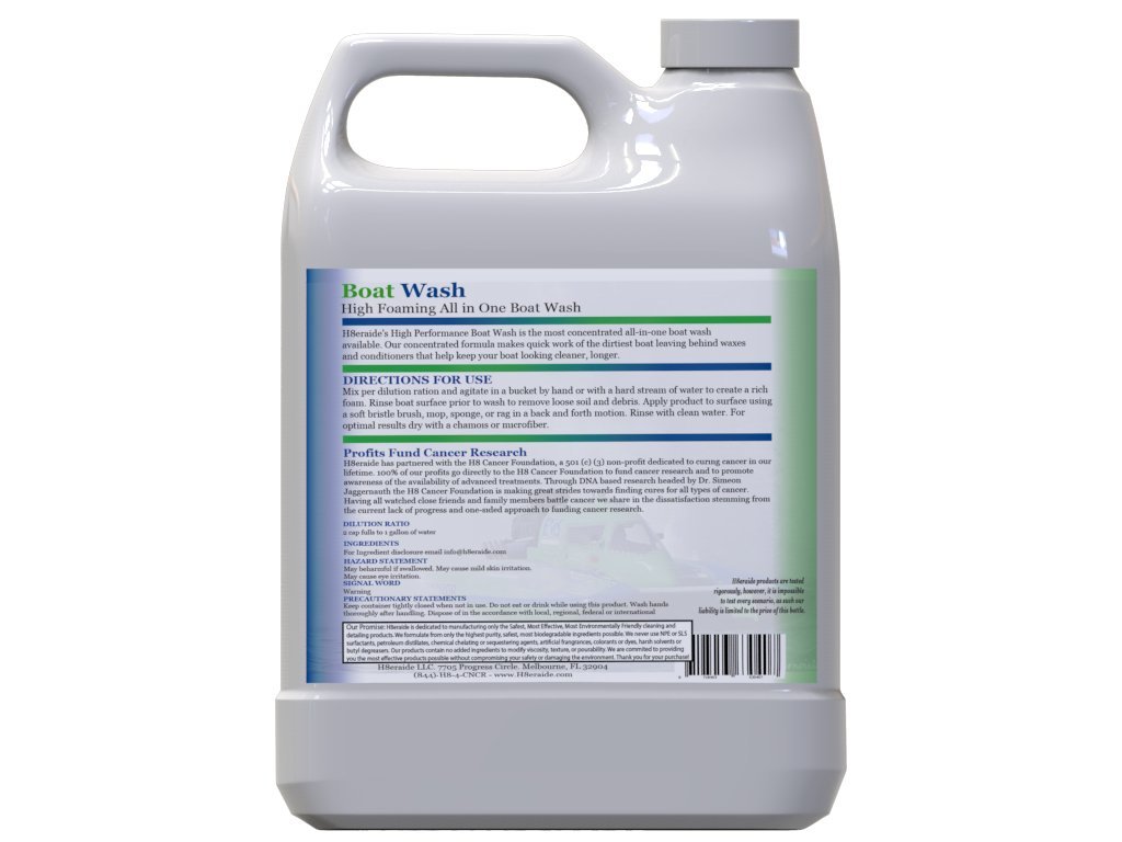 H8eraide Boat Wash & Wax 32oz 100% Biodegradable Boat Soap - Patented Technology Provides Deep Clean - Removes Scum Lines, Soot and More!