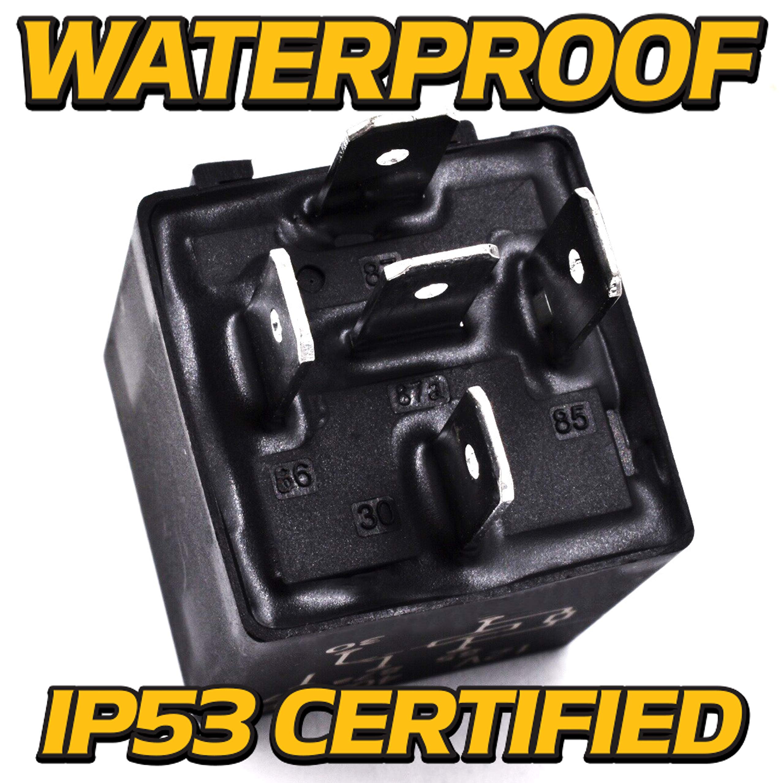 HD Switch 12V 40A Upgrade Waterproof Relay Replaces Hella 4RD 931 680-01, 4RD93168001, 007903001 SPDT w/LED Indicator Light & Dielectric Grease