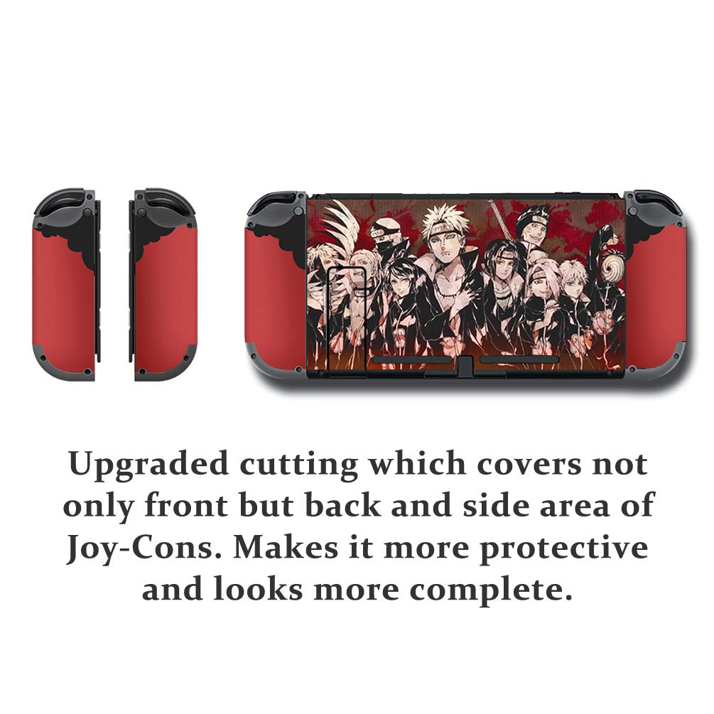 GilGames Skin Cover Vinyl Decals for Nintendo Switch, Full Set Protective Game Protector Wrap Faceplate Stickers Console Dock