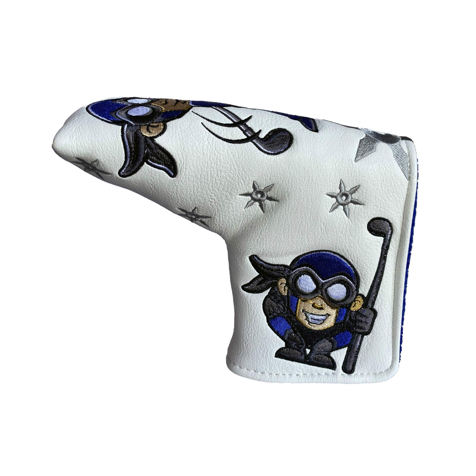 Golf Blade Putter Cover Headcover Magnetic Synthetic Leather Club Protector for Scotty Cameron Odyssey Blade Taylormade (Ninja Blue)
