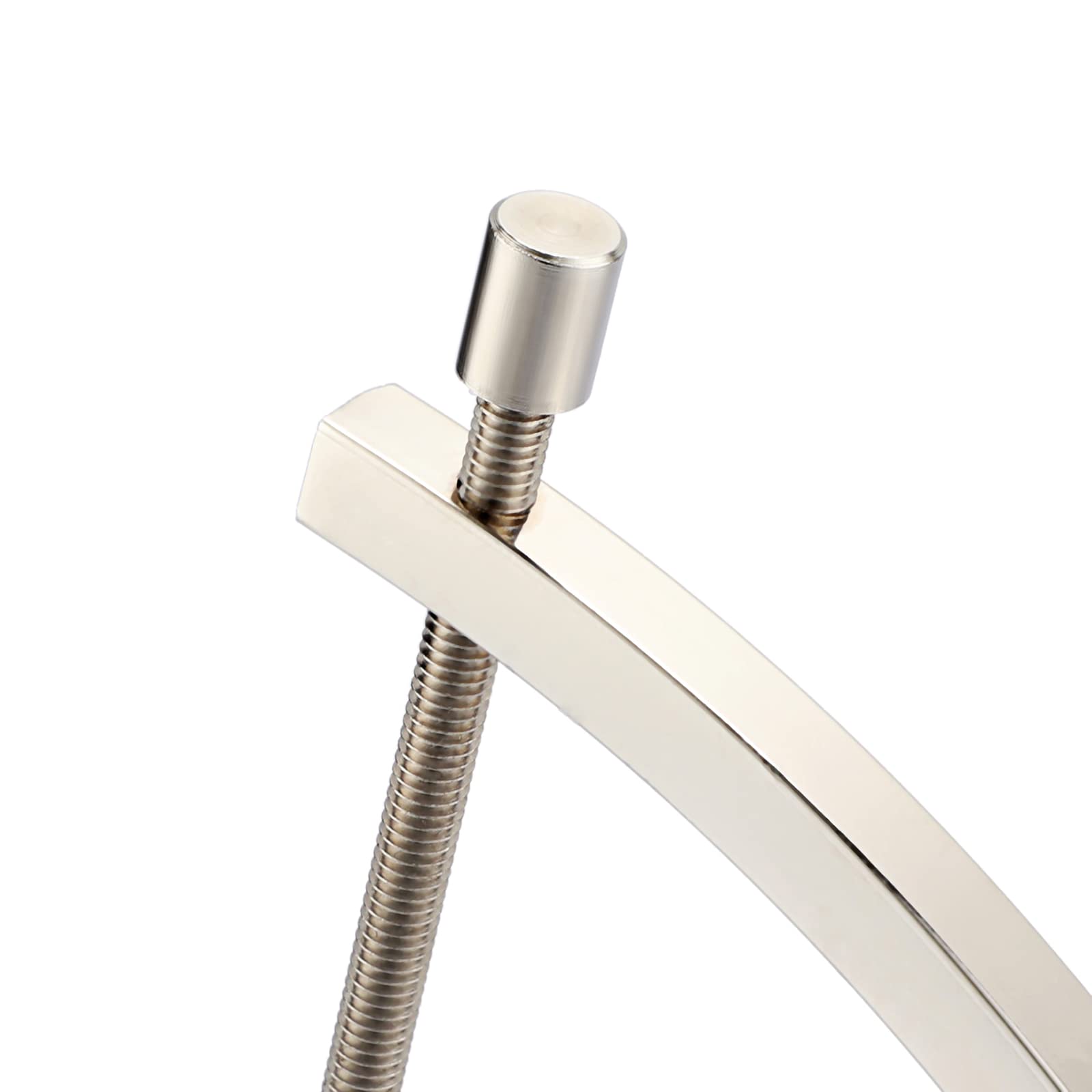 JUXYES Silver Toned Sphere Holder Caliper Stand, Hold 1-1/2 to 5, Caliper Style Display Stand for Mineral, Ornament, Gem, Shell, Coin, etc