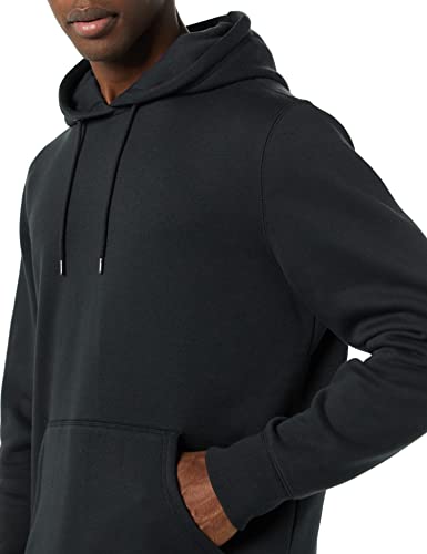 Goodthreads Men's Washed Fleece Pullover Hoodie, Black, XX-Large