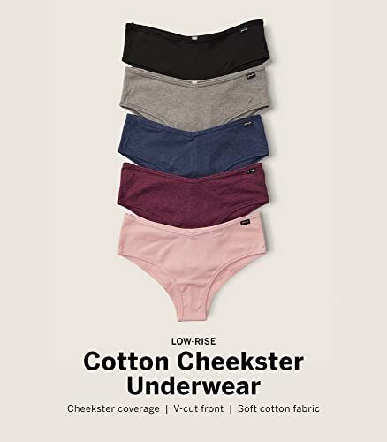 Victoria's Secret PINK Cotton Cheekster, 5 Pack Panties for Women (XXL)