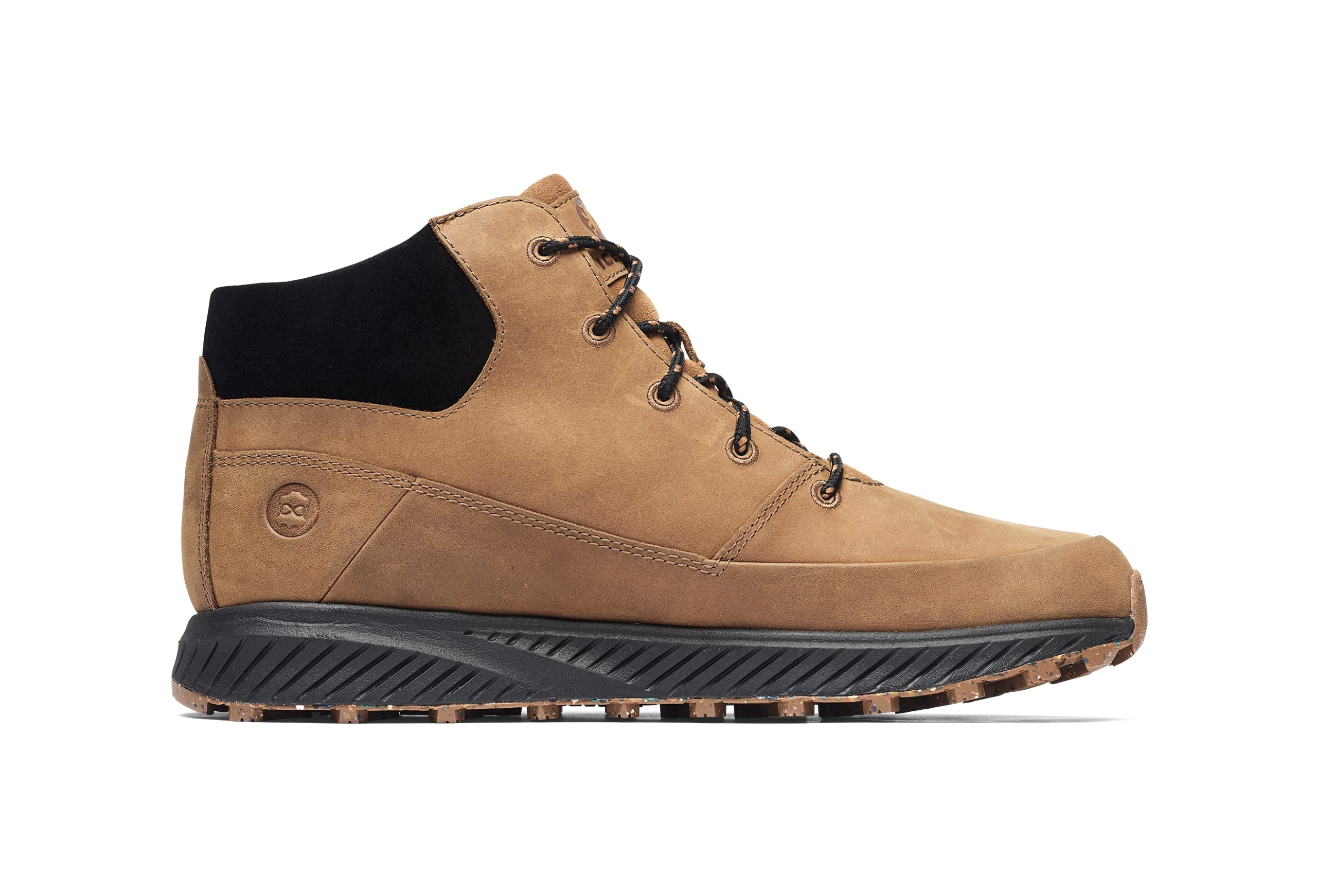 Icebug Larvik Biosole Leather Midcut Walking Shoe with Grip Sole, Hazel, 07.5
