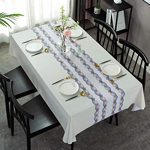 MLQL European-Style Tablecloth Home Restaurant Birthday Party Wedding Decoration Rectangular Waterproof Table Cover A21 140x210cm