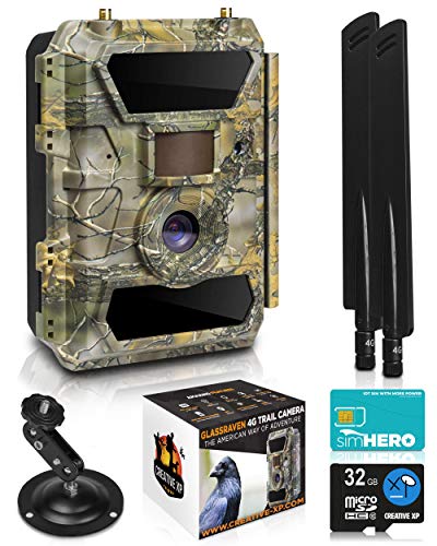 HD Spotting Scope with Tripod 20-60x80mm + LTE 4G Cellular Trail Cameras - BAK 4 Prism Spotting Scopes for Target Shooting Hunting Astronomy Bird Watching - 100% Waterproof Shockproof IP67