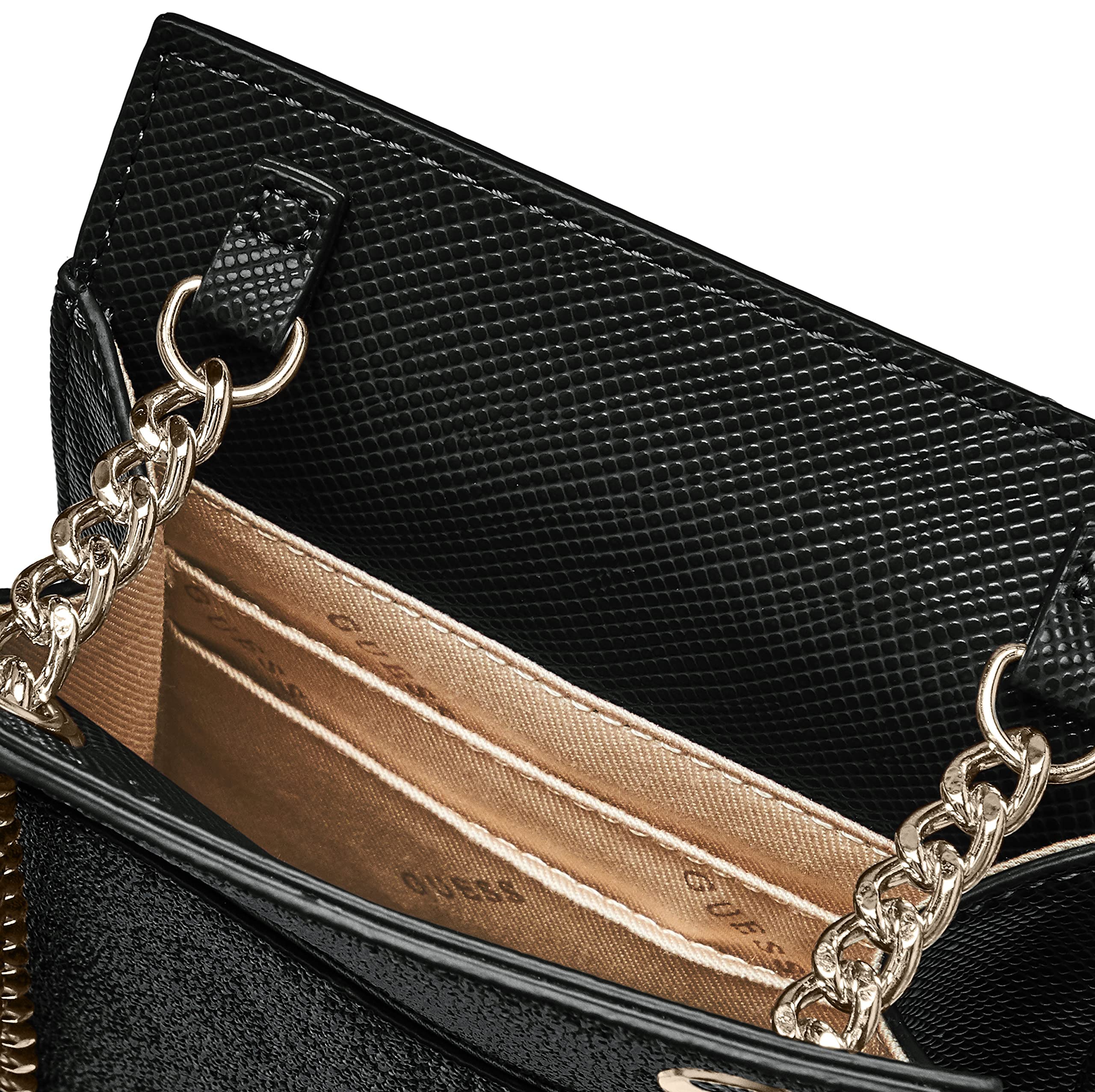 GUESS womens Cordelia Logo Chit Chat, Coal Logo, One size US