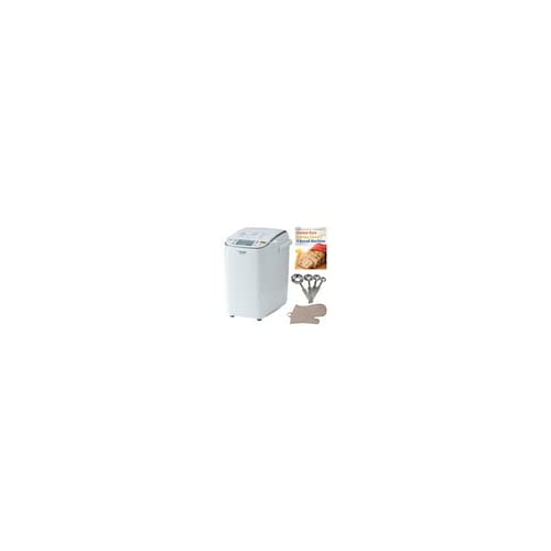 Zojirushi Home Bakery Maestro Breadmaker Bundle with Gluten-Free Book, Oven Mitt and Spoon-Set (4 Items)