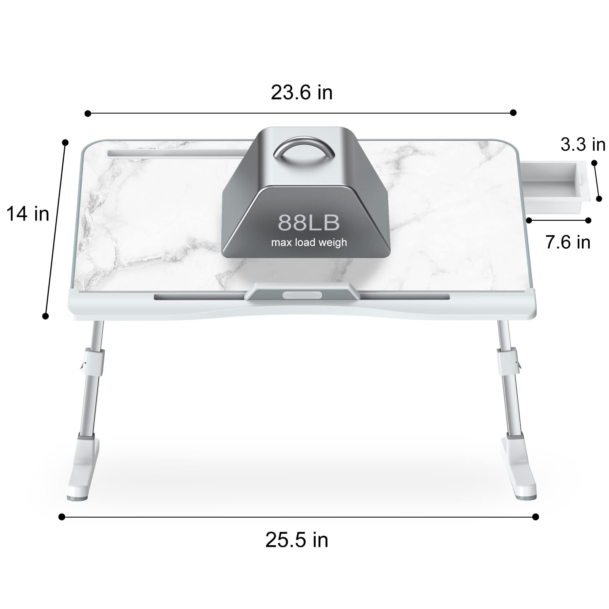 HETTHI Laptop Bed Tray Desk Laptop Desk for Bed Laptop Table for Bed Tray Tables Laptop Table Bed Table Lap Desk for Laptop Low Table for Sitting on The Floor
