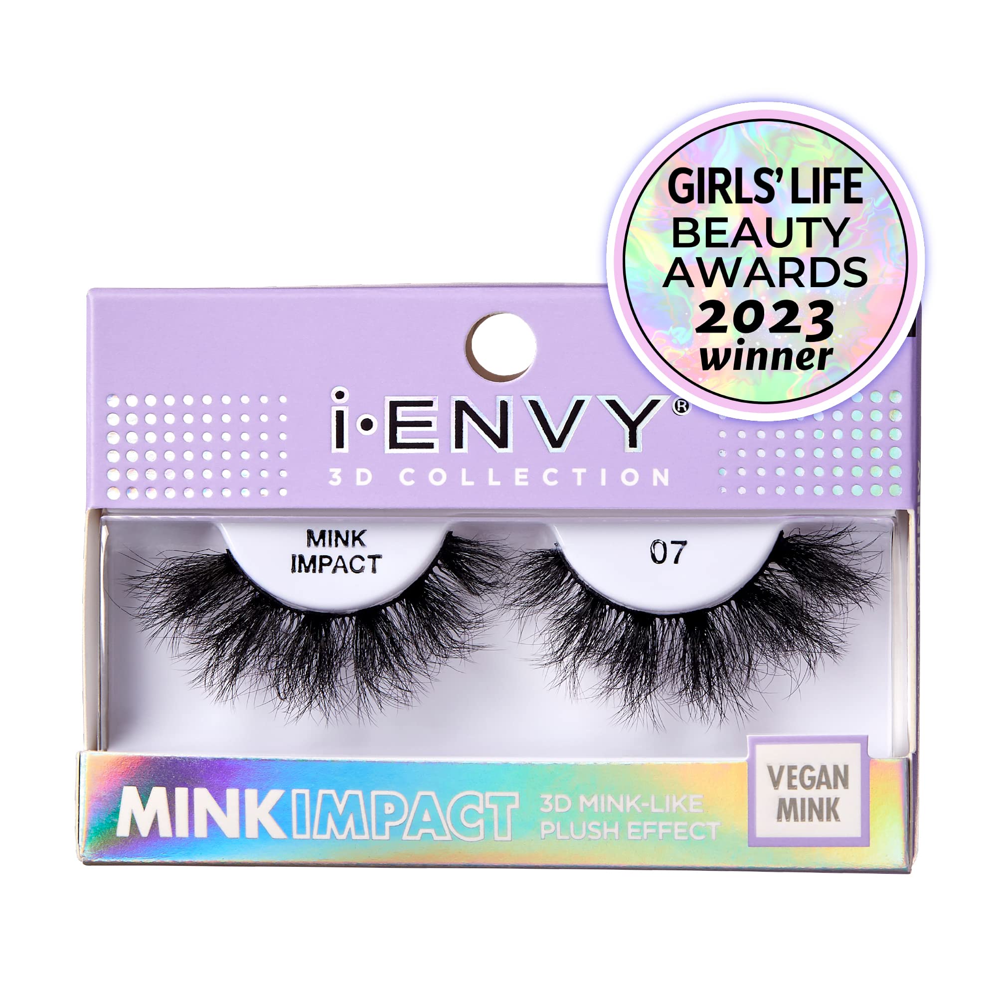 i-Envy False Lashes 3D Mink-Like Plush Impact Natural to Dramatic Vegan Eyelashes