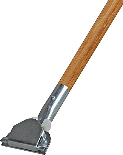 ProGrade Dry Mop Kit with Industrial-Quality Twisted Closed Loop Mop Head - Heavy-Duty Steel Frame, Wood Handle - White 48 Inch