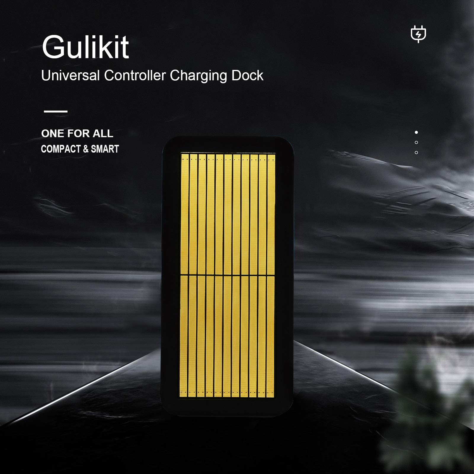 GuliKit PS4 Controller Charger, Controller Charging Station Dock for DualShock 4, For PlayStation 4 Charging Station for Playstation4 / PS4 / PS4 Slim / PS4 Pro Controller