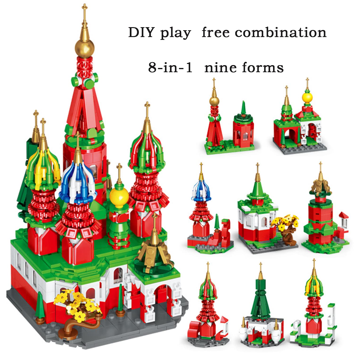 LITTCO Building Blocks Fantasy Castle Building Toy 3D Toy Blocks DIY Bricks Toys Building Set Unique Home Decor, Birthday 596PCS (Pink)