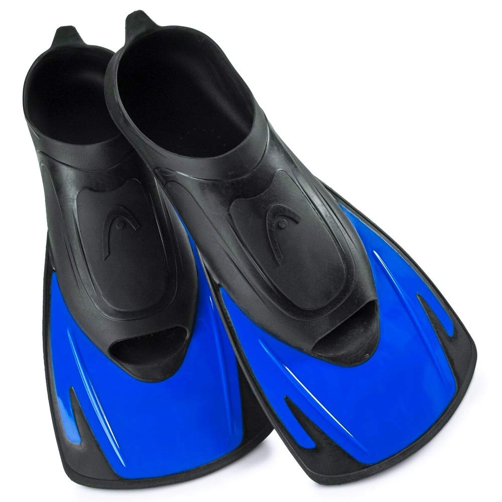 Hype Exercise Training Swim Fin Flippers (Blue) (11-12 Men Size / 12-13 Women Size)