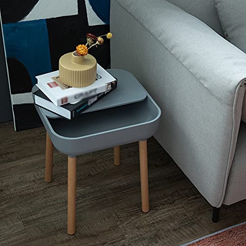 GHGHF Small Side Table Living Room Small Tea Table Bedroom Mini Storage Bedside Table (Color : OneColor)