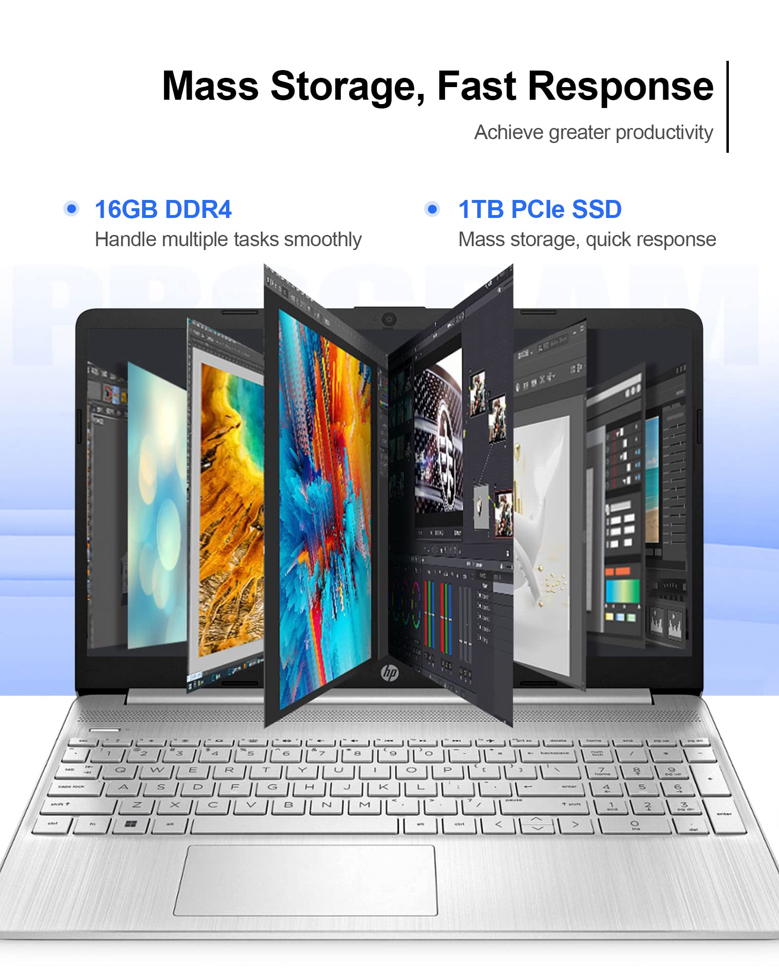 HP 2023 Newest 15.6" Touchscreen Laptop, Intel Core i3-1115G4 Processor Up to 4.1GHz, 16GB RAM, 1T SSD, Intel Iris Xe Graphics, Thin & Portable, 11 H Battery Life, Anti-Glare, Windows 11 Home S