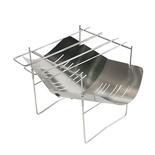 HALOU Mini Stainless Steel Barbecue Camping Stove Cooking Rack Foldable Charcoal BBQ Grill Holder Set Portable Outdoor Picnic Gear