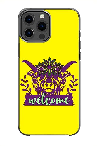 Welcome Highland Cow Greeting Pattern Art Design Anti-Fall and Shockproof Gift iPhone case (iPhone 5c)