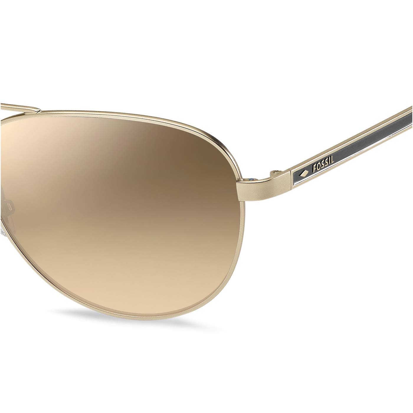 Fossil Women's FOS3065s Aviator Sunglasses, MATTEGOLD, 58 mm