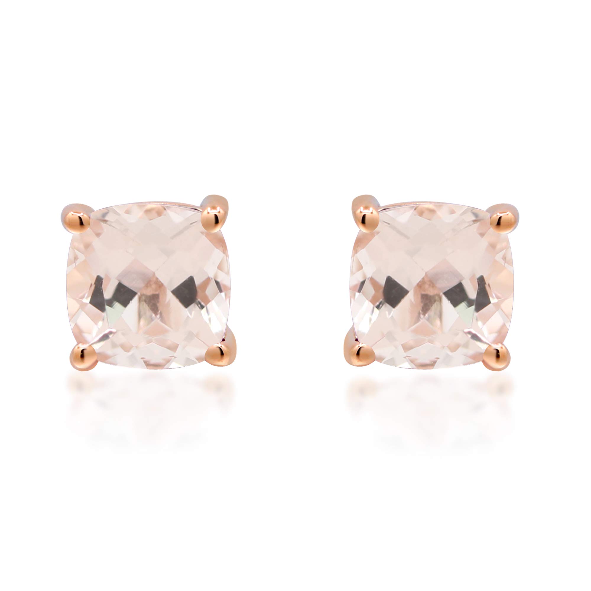 Gin & Grace 14K Rose Gold Natural Morganite Earring for Women