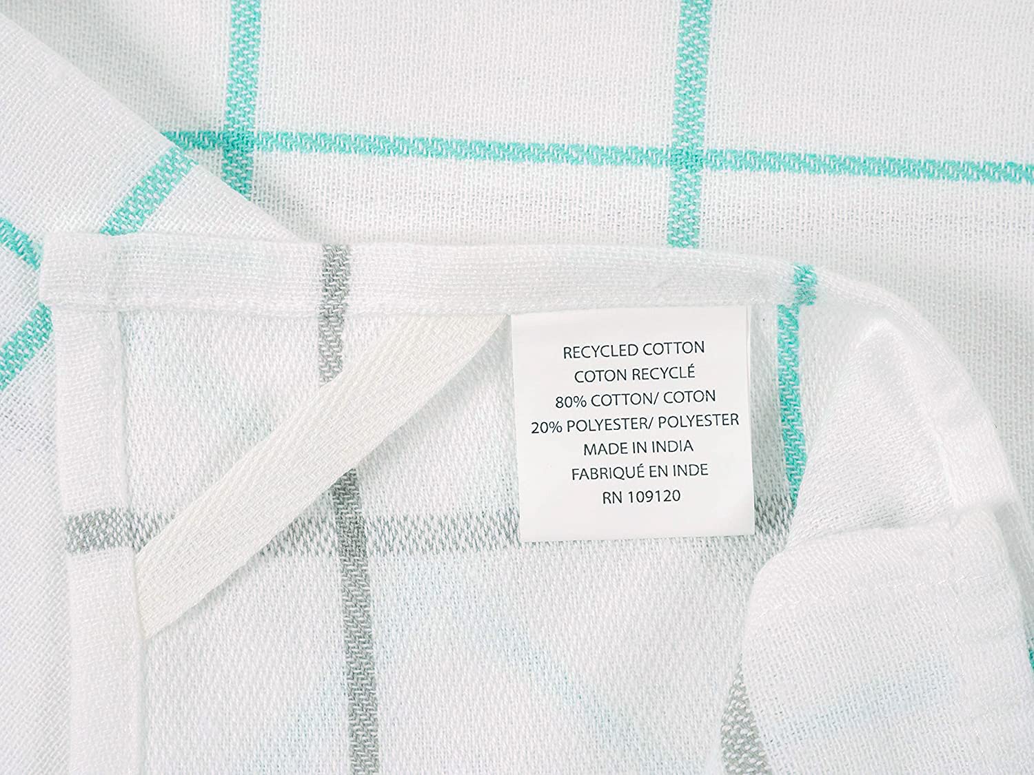 KAF Home Bloom Kitchen Holiday Dish Towel Set of 4, Cotton Rich, 18 x 28-inch (Easter Gingham Bunny)