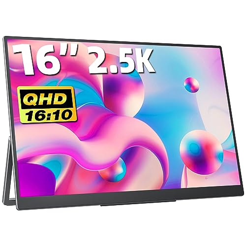 Upperizon Portable Monitor Bundle [15.6inch 4K & 16inch 2.5K] HDR IPS USB-C Travel Monitor Dual USB-C Mini HDMI Portable Display for MacBook Laptop PC Surface Xbox Switch PS5
