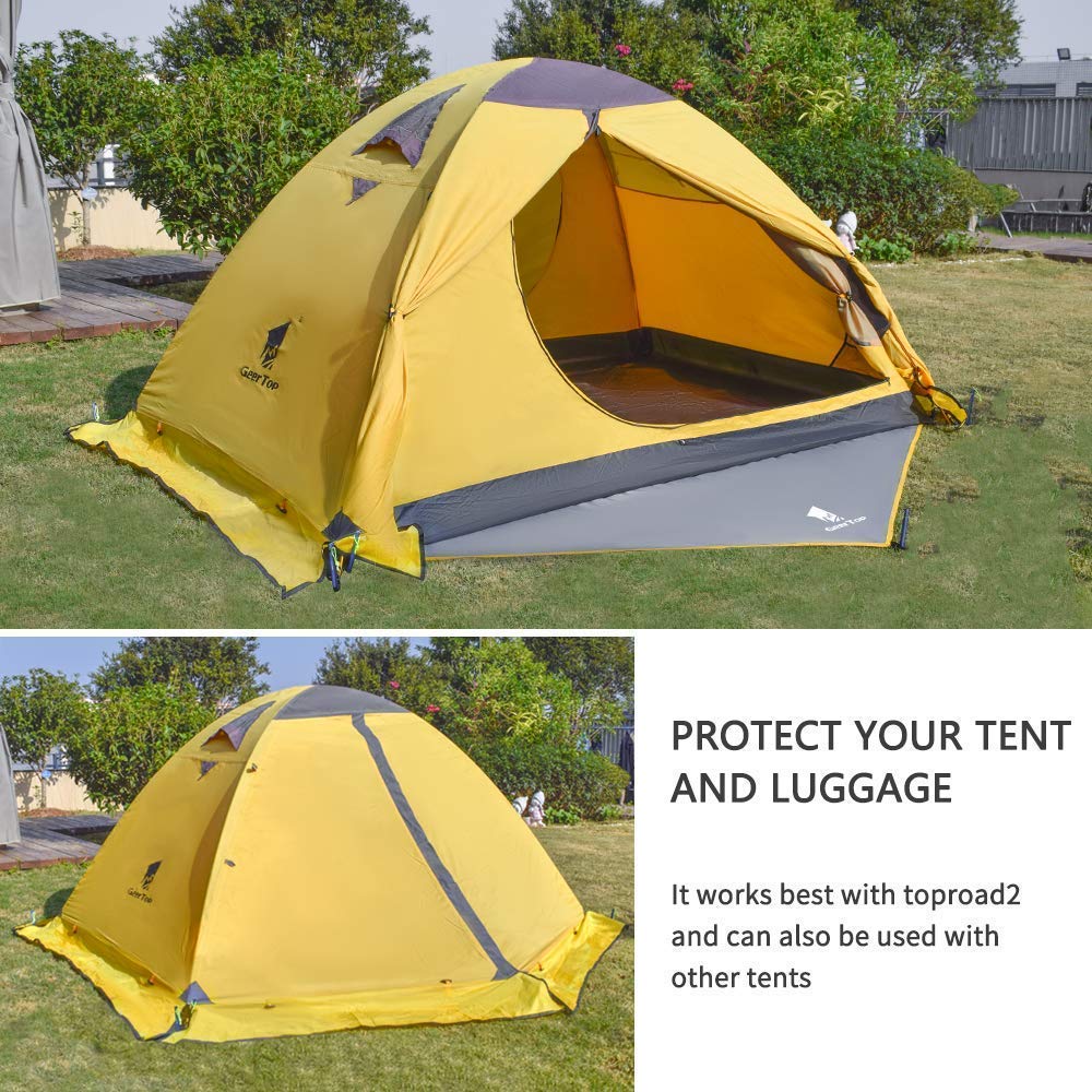 GEERTOP 2 Person Tent Kit for Camping, Backpacking Tent with Ultralight Footprint