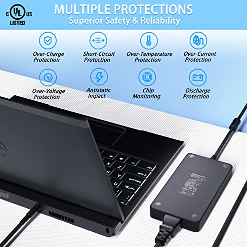 VHBW Replacement for Dell 240W Power Supply, Laptop Charger Compatible with Dell Alienware 13 15 17 M17 M15 X51 M17X M18X, Dell G3 G5 G7 G15, Precision 7710 7730 7520 M6800 M6700, PA-9E AC Adapter