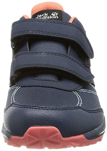 Jack Wolfskin Woodland Texapore Low Vc K Hiking Boot, Dark Blue/Rose, 11 US Unisex Big Kid