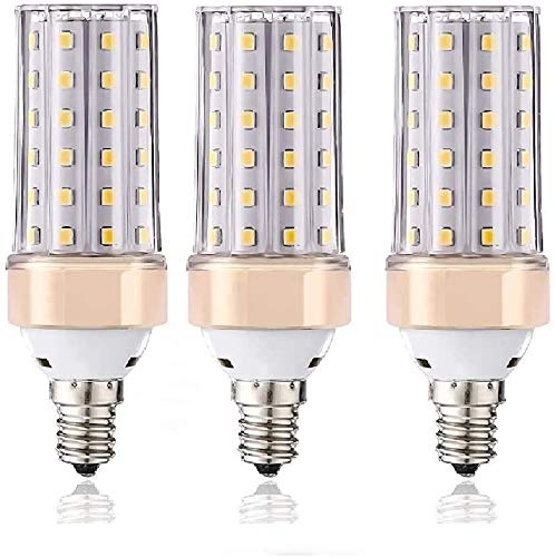 ILAMIQI E12 LED Bulbs Dimmable,8W LED Light Bulbs,80 Watt Equivalent,Soft Warm White 3000K LED Chandelier Bulbs, Ceiling Fan,Decorative Candle Base, Pack of 3